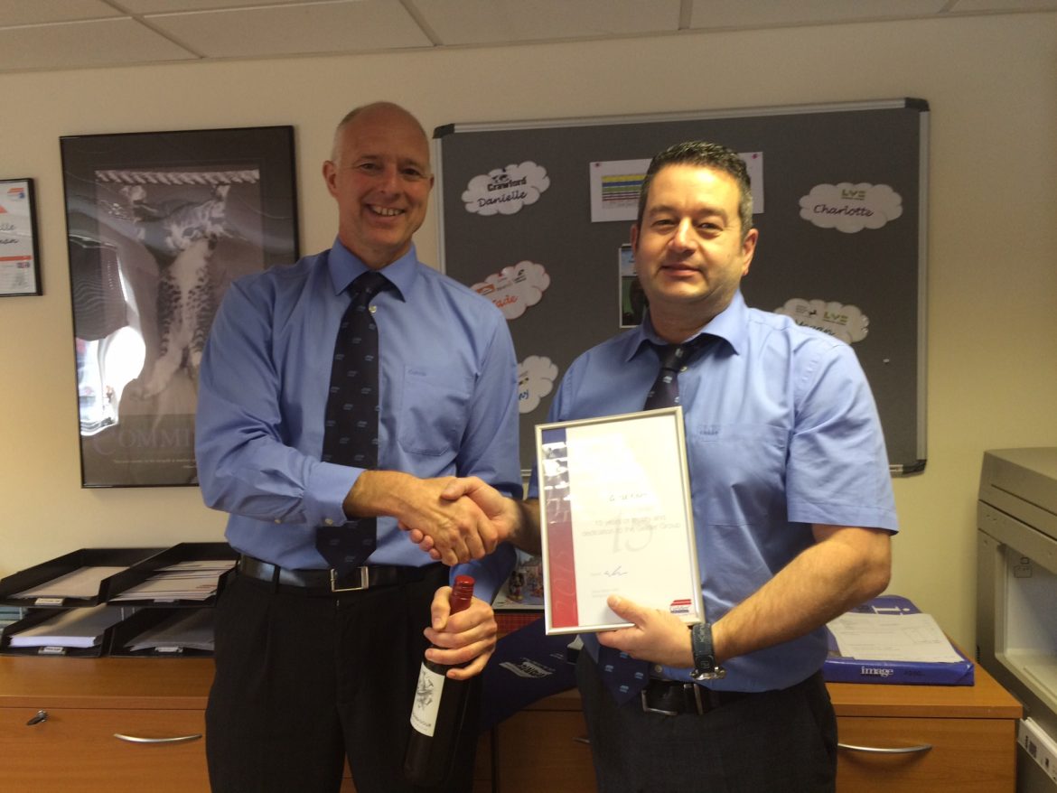 Chris Kent Celebrates 15 Years of Service | Gelder Group