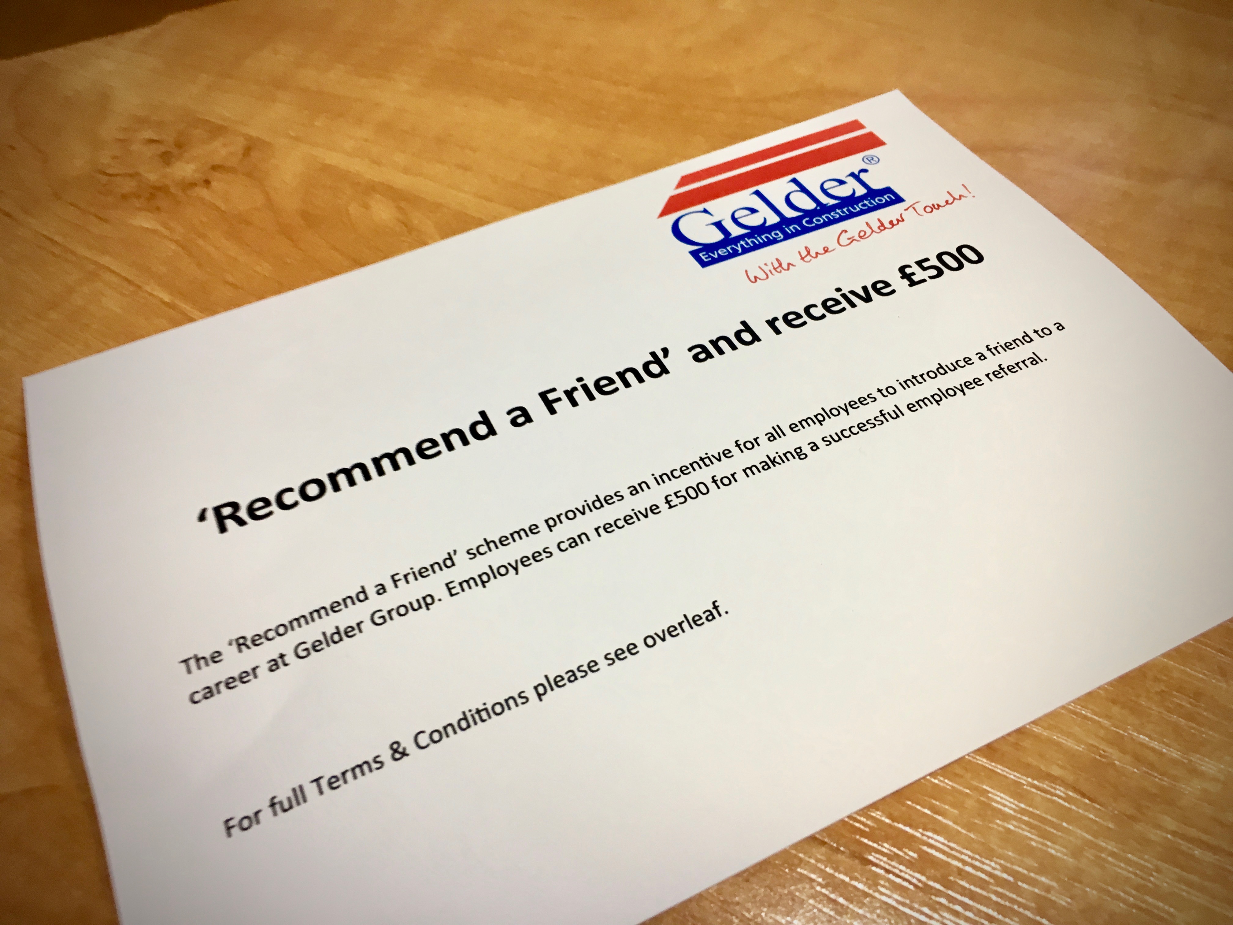 Gelder Group introduces ‘Recommend a Friend’ bonus scheme | Gelder Group