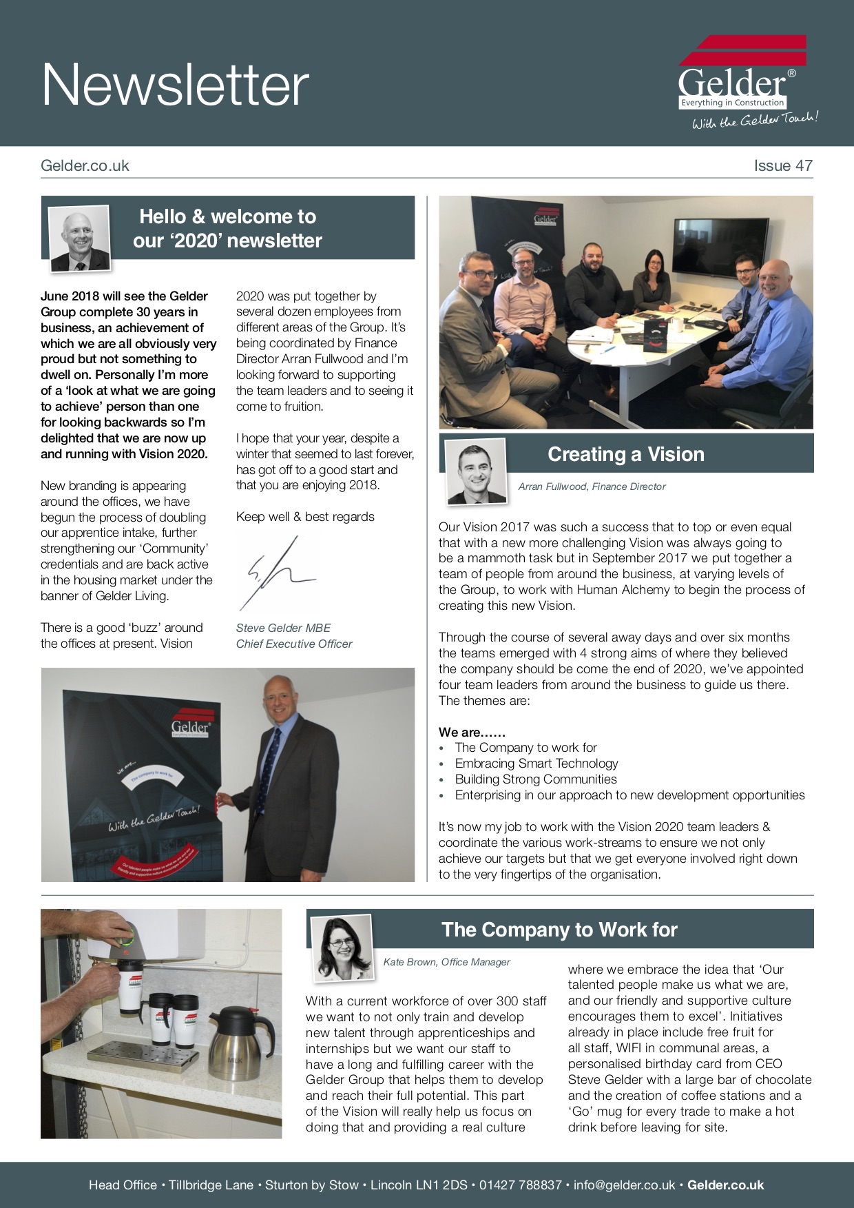 Gelder Group Newsletter – Issue 47 – Vision 2020 Edition | Gelder Group