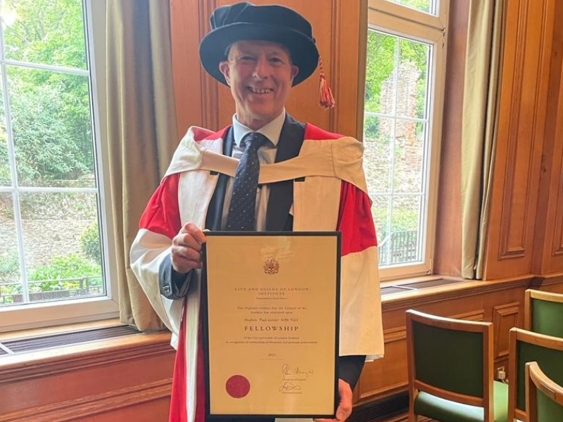 Steve Gelder Awarded a Fellowship of City & Guilds Institute (FCGI ...